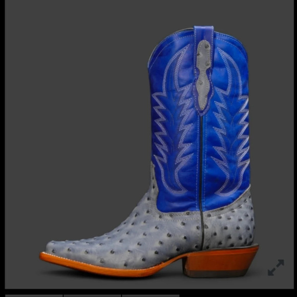 alfa | Shoes | 00823 Gray Ostrich Rodeo Toe | Poshmark